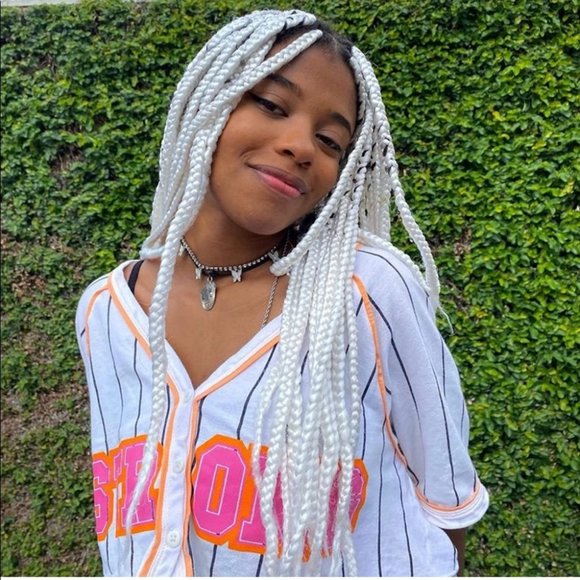 Hair | 6 Bundles Of White Braiding Hair Pre Stretched 26 Inch | Poshmark